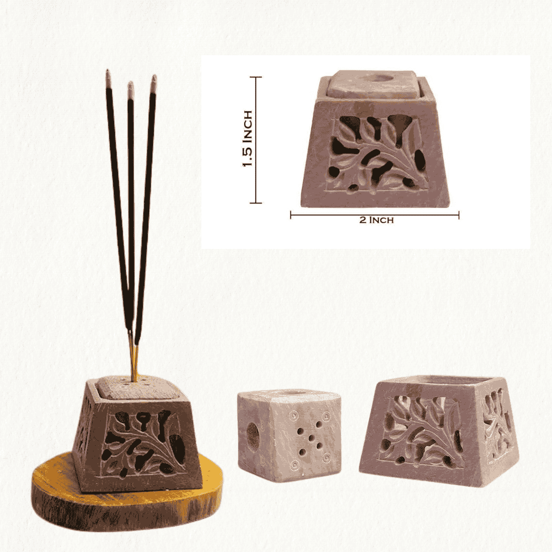 Gamla Soapstone Incense Holder - Green Machine Co.